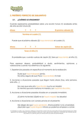Spanish Subjunctive - Verb Tenses | PDF