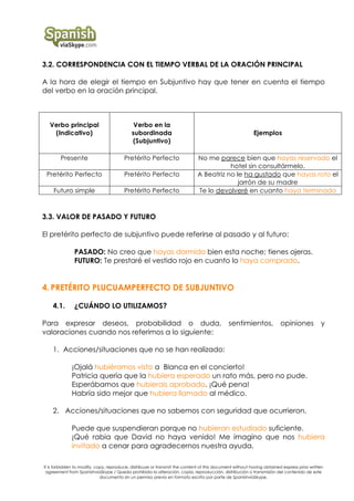 Spanish Subjunctive - Verb Tenses | PDF