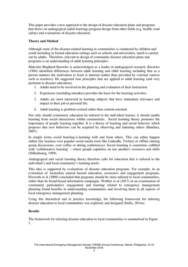 A new approach to disaster education (conference paper) | PDF