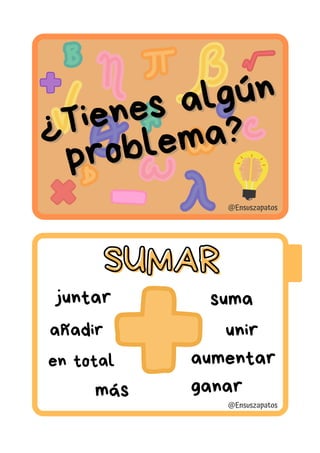 Carteles de matemática para ambientar el salón | PDF