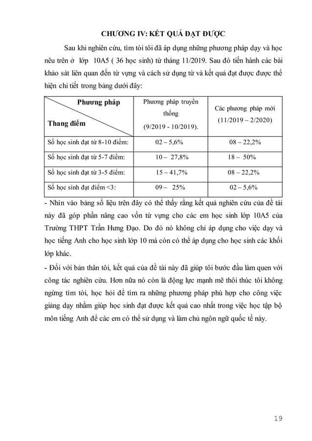 Đề tài: Nâng cao vốn từ vựng tiếng anh cơ bản cho học sinh yếu- kém lớp 10 | PDF