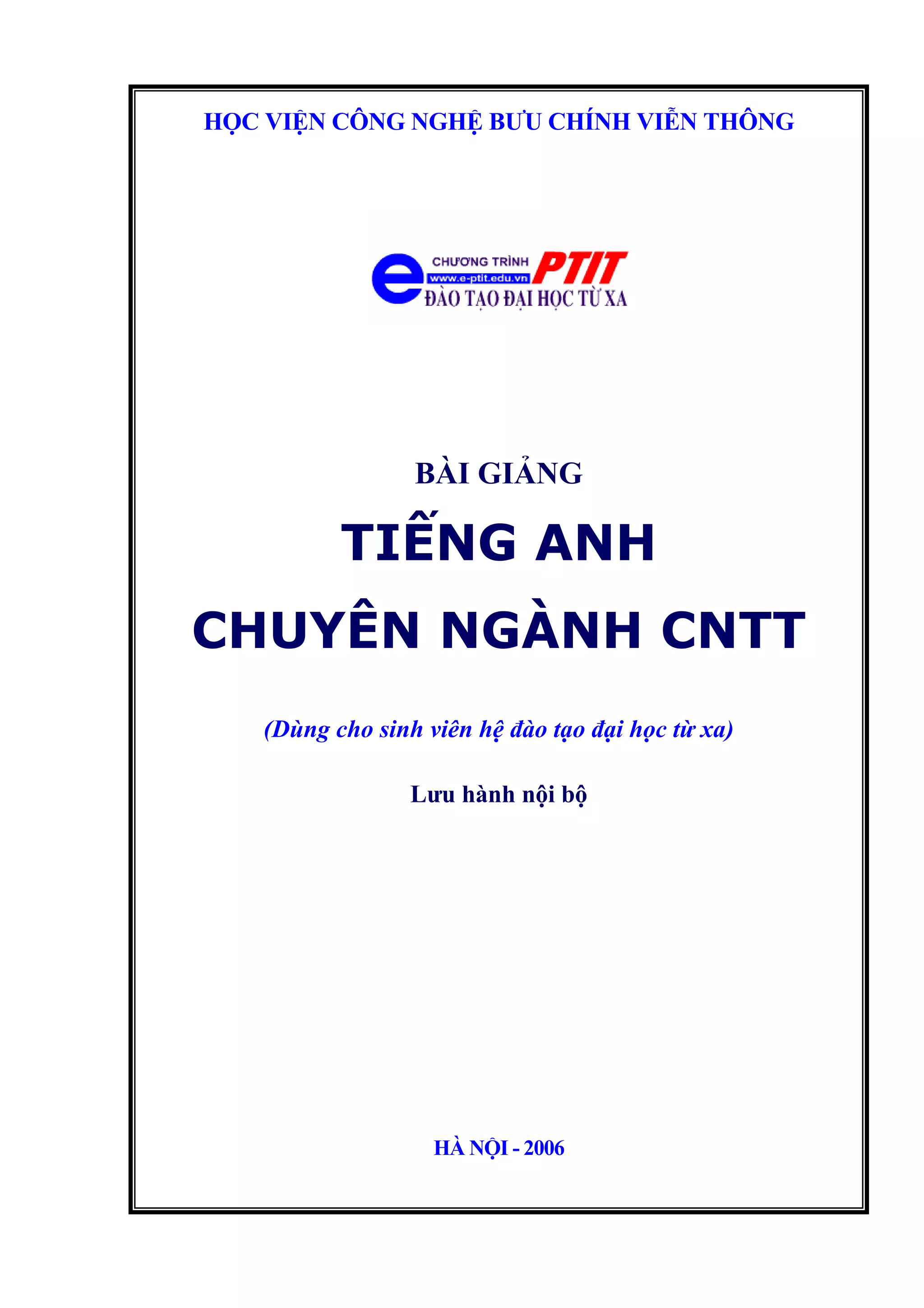 Tiếng anh chuyên ngành cntt | PDF
