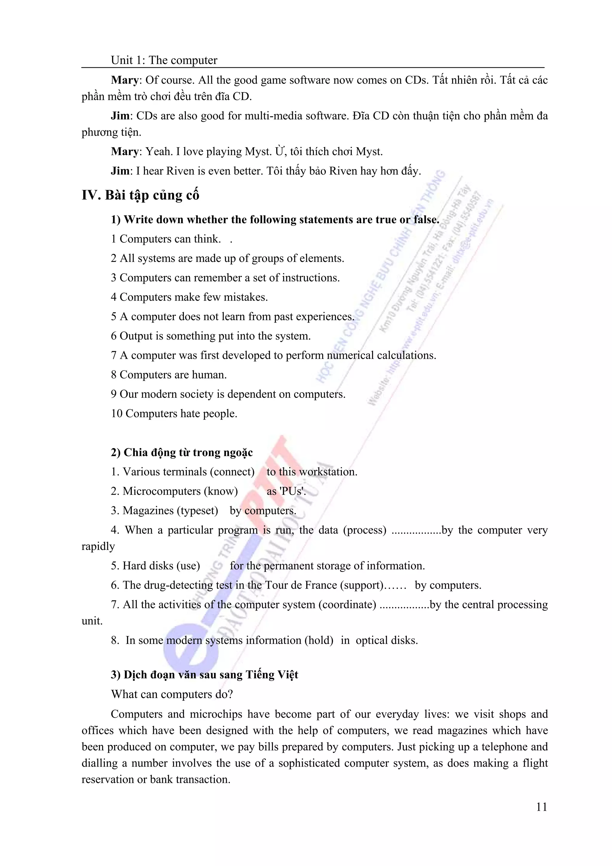 Tiếng anh chuyên ngành cntt | PDF