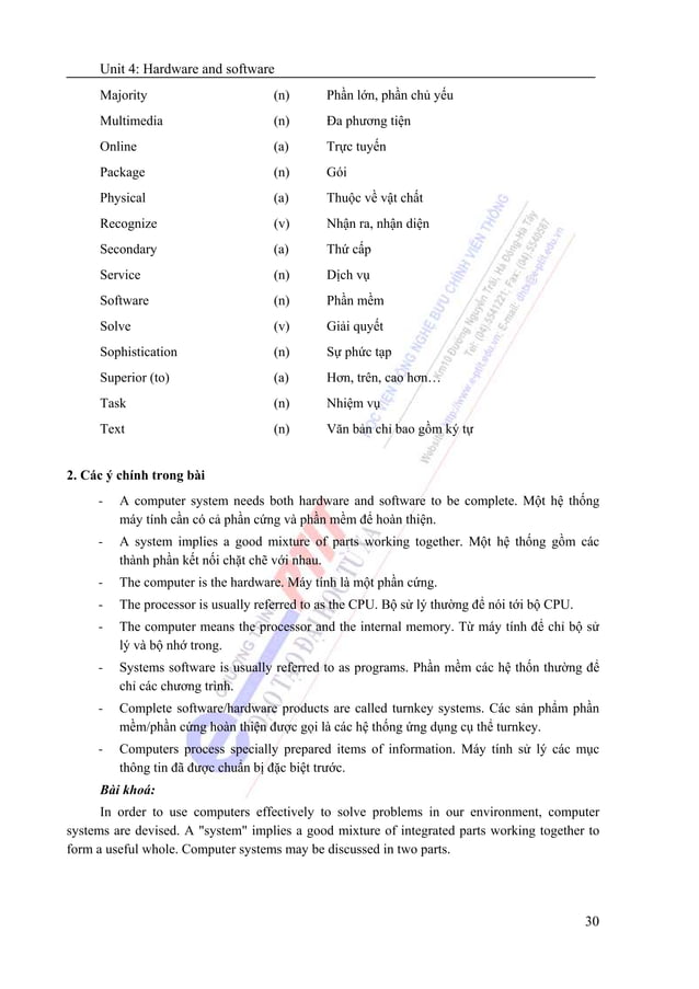 Tiếng anh chuyên ngành cntt | PDF