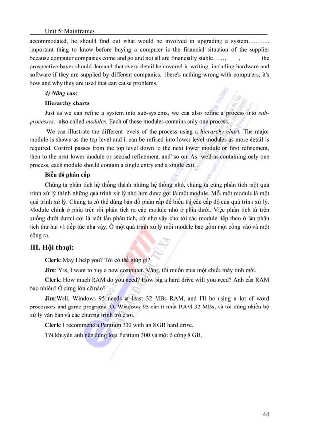 Tiếng anh chuyên ngành cntt | PDF