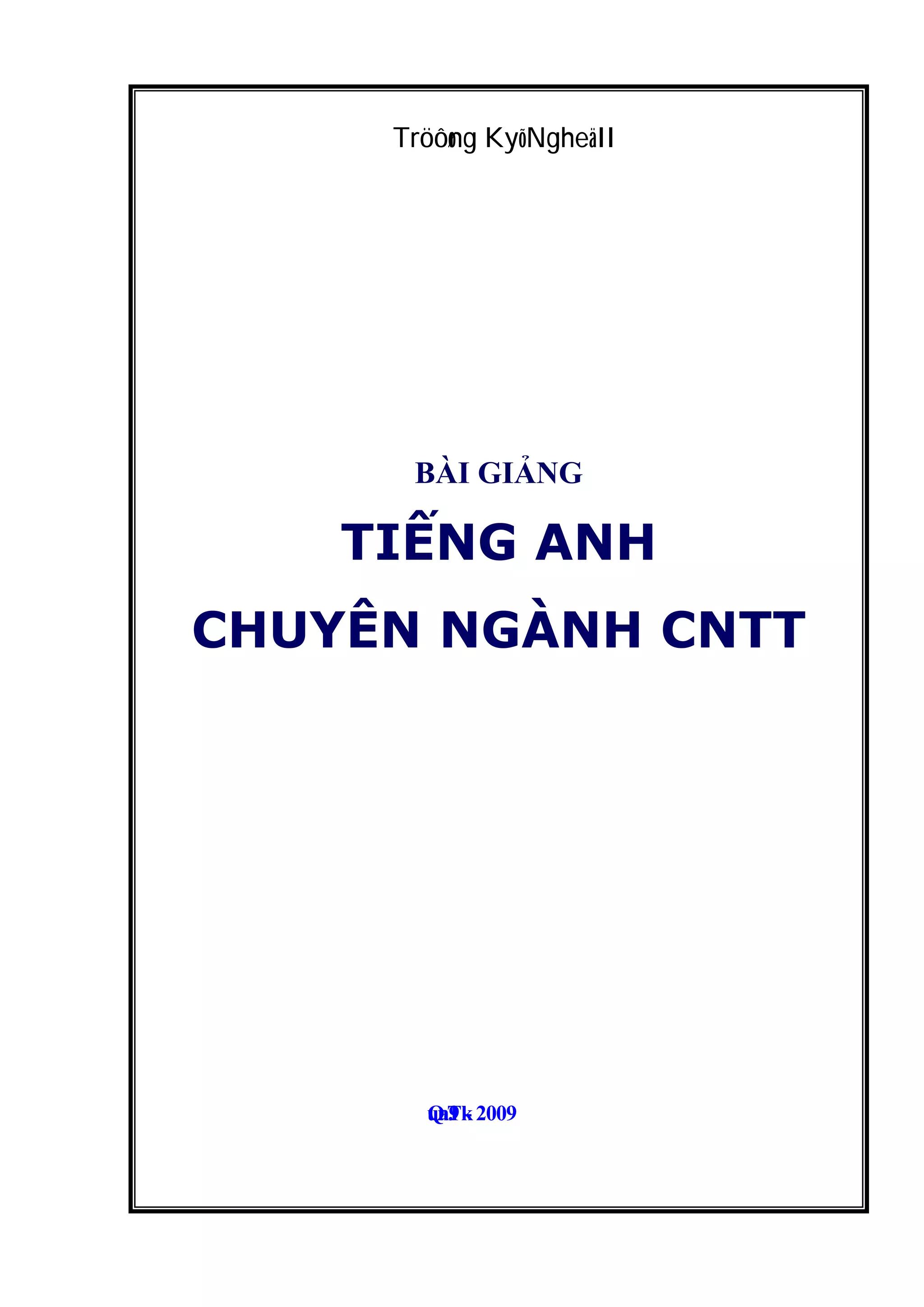 Tieng anh chuyen_nganh_cntt_-_ly_thuyet | PDF