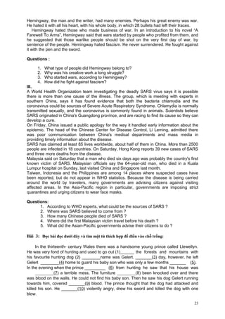 Tieng anh khong chuyen thi cao hoc | DOC | Educational Assessment ...