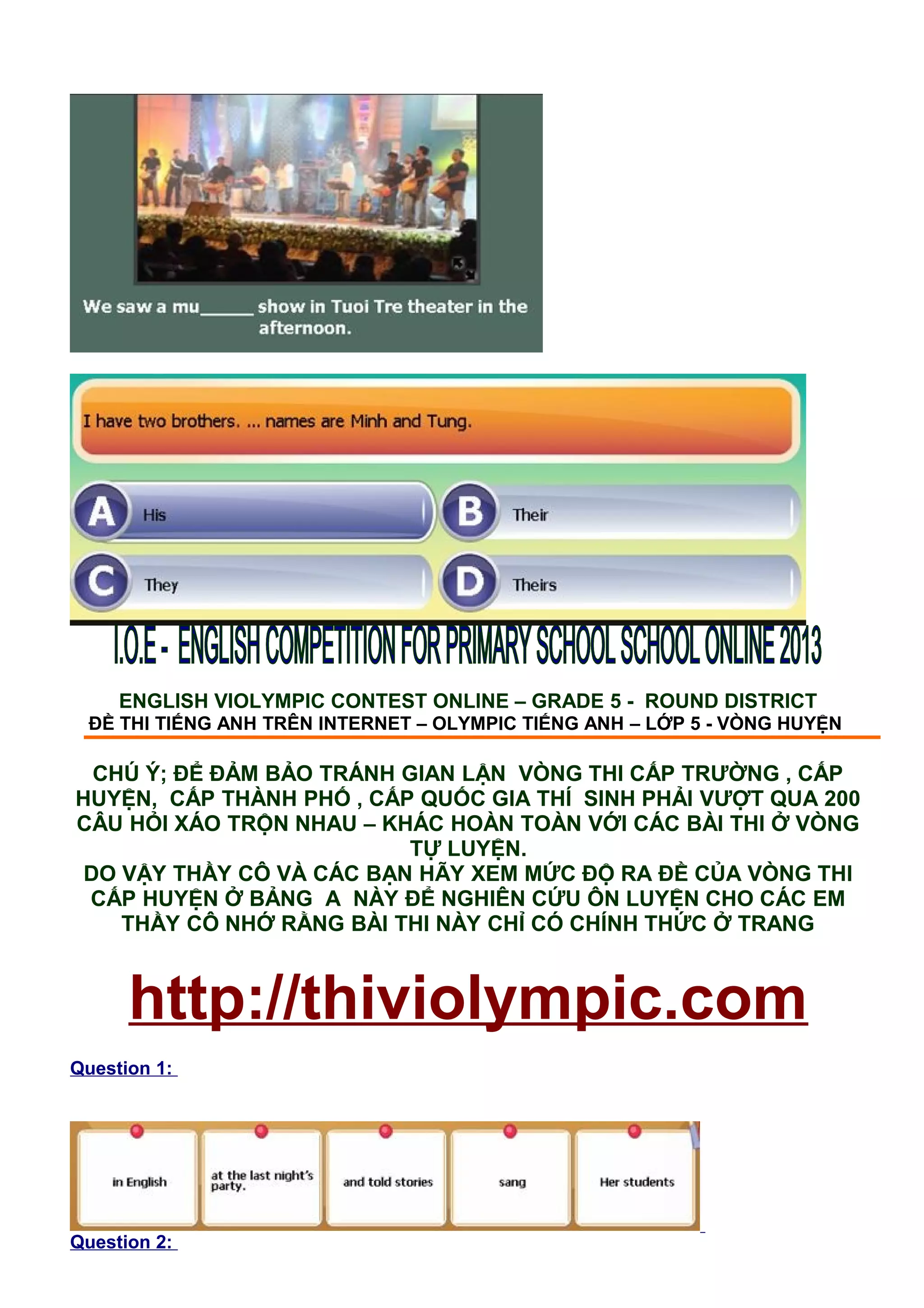 Tieng anh lop 5 | PDF