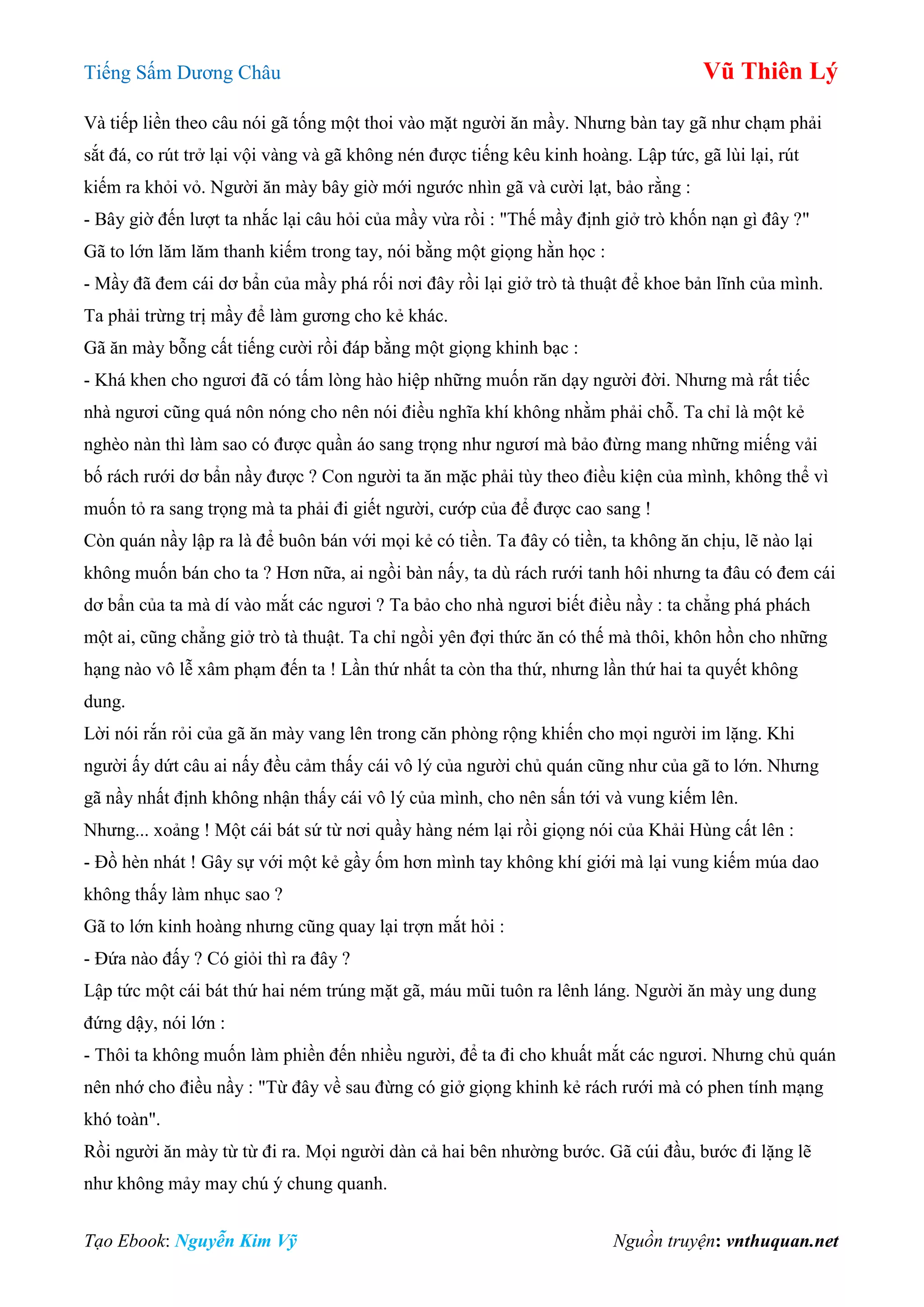 Tieng sam duong chau vu thien ly | PDF