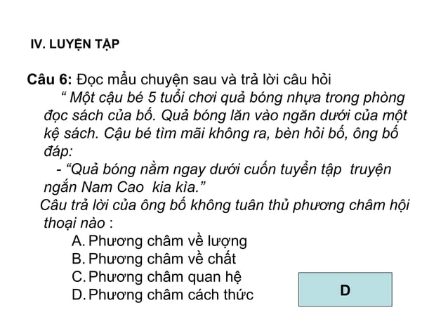 Cac phuong cham hoi thoai - Tieng Viet | PPT