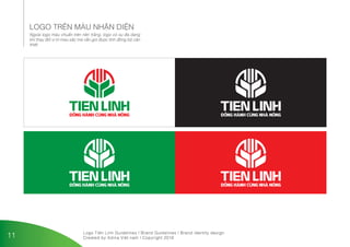 Thiết kế logo thiết bị nông nghiệp Tiến Linh brand guidelines | PDF