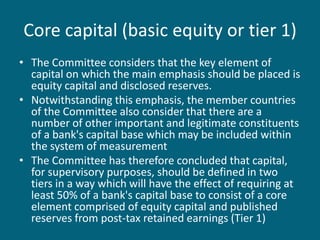 Tier 1, 2 and 3 Capital based on the Basel II accord | PPT