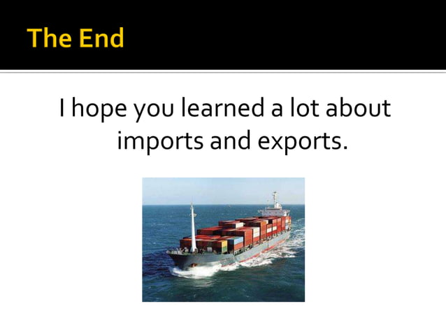 Imports and Exports | PPTX