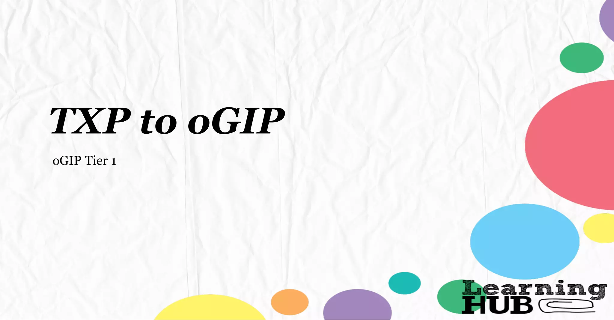 Tier 1 IXP for oGIP | PPT