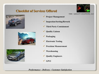 Tier 1 Quality 2010 May.Ppt[1] | PPT | Automotive Industry | Industries