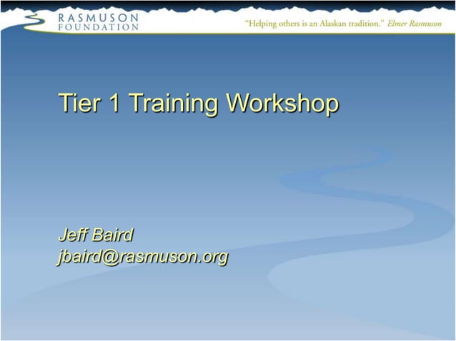 How to Prepare a Tier 1 Application | PPT