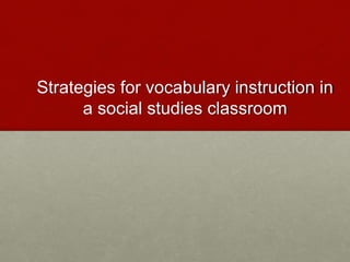 Tier 2 & tier 3 vocabulary | PPTX