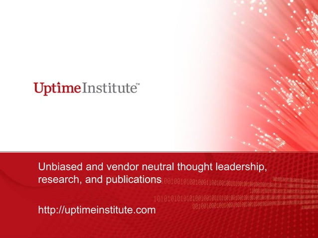 The process and value of compliance with Uptimes standards - David Sandars, Uptime Institute | PPT