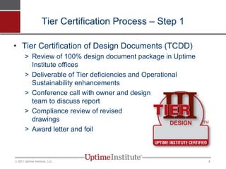 The process and value of compliance with Uptimes standards - David ...