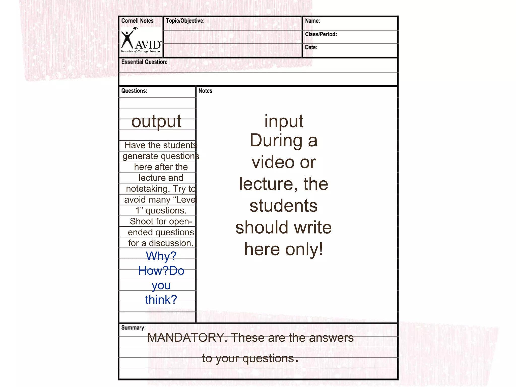 Tiered assignment follow up | PPT