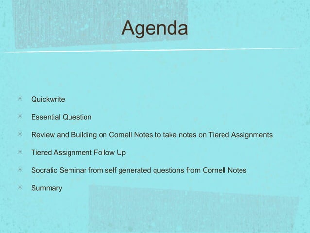 Tiered assignment follow up | PPT