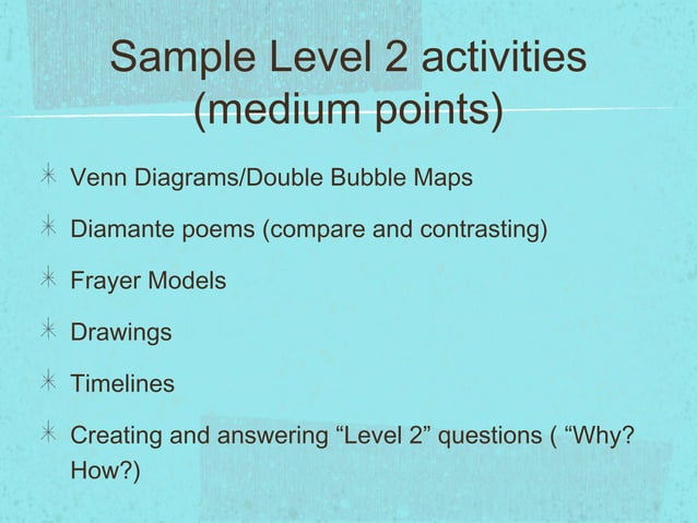 Tiered assignment follow up | PPT