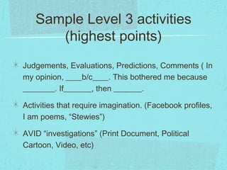 Tiered assignment follow up | PPT