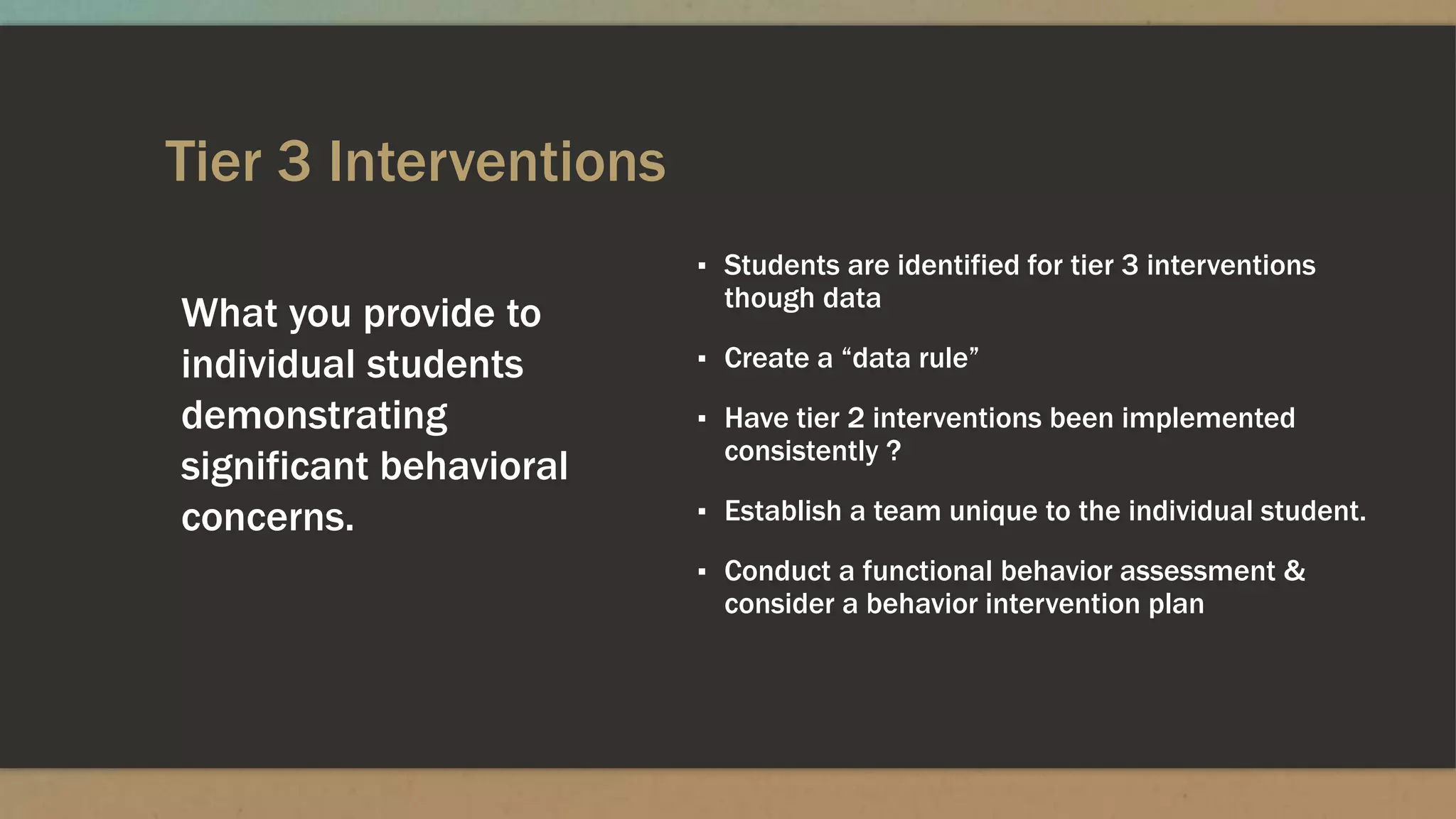 Tiered behavior interventions | PPTX