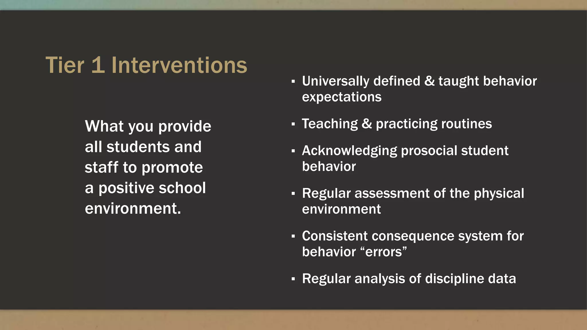 Tiered behavior interventions | PPTX