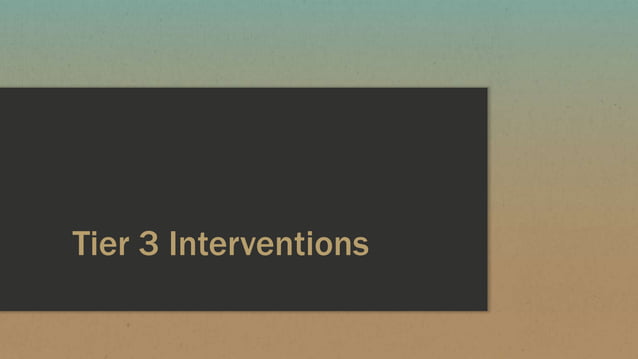 Tiered behavior interventions | PPTX