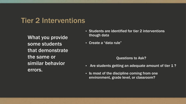 Tiered behavior interventions | PPTX