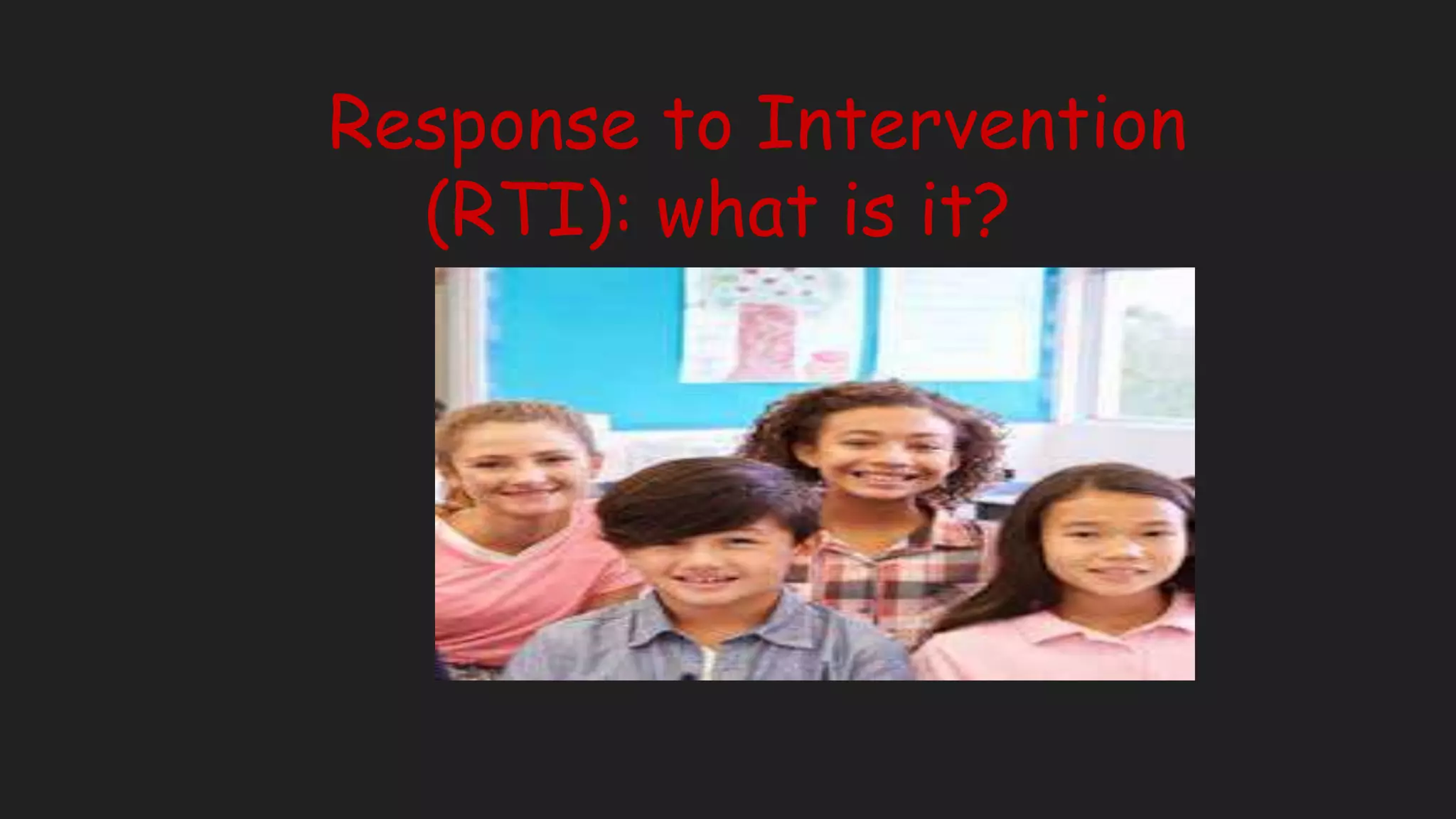 Tiered instructions in a response to intervention model. | PPT