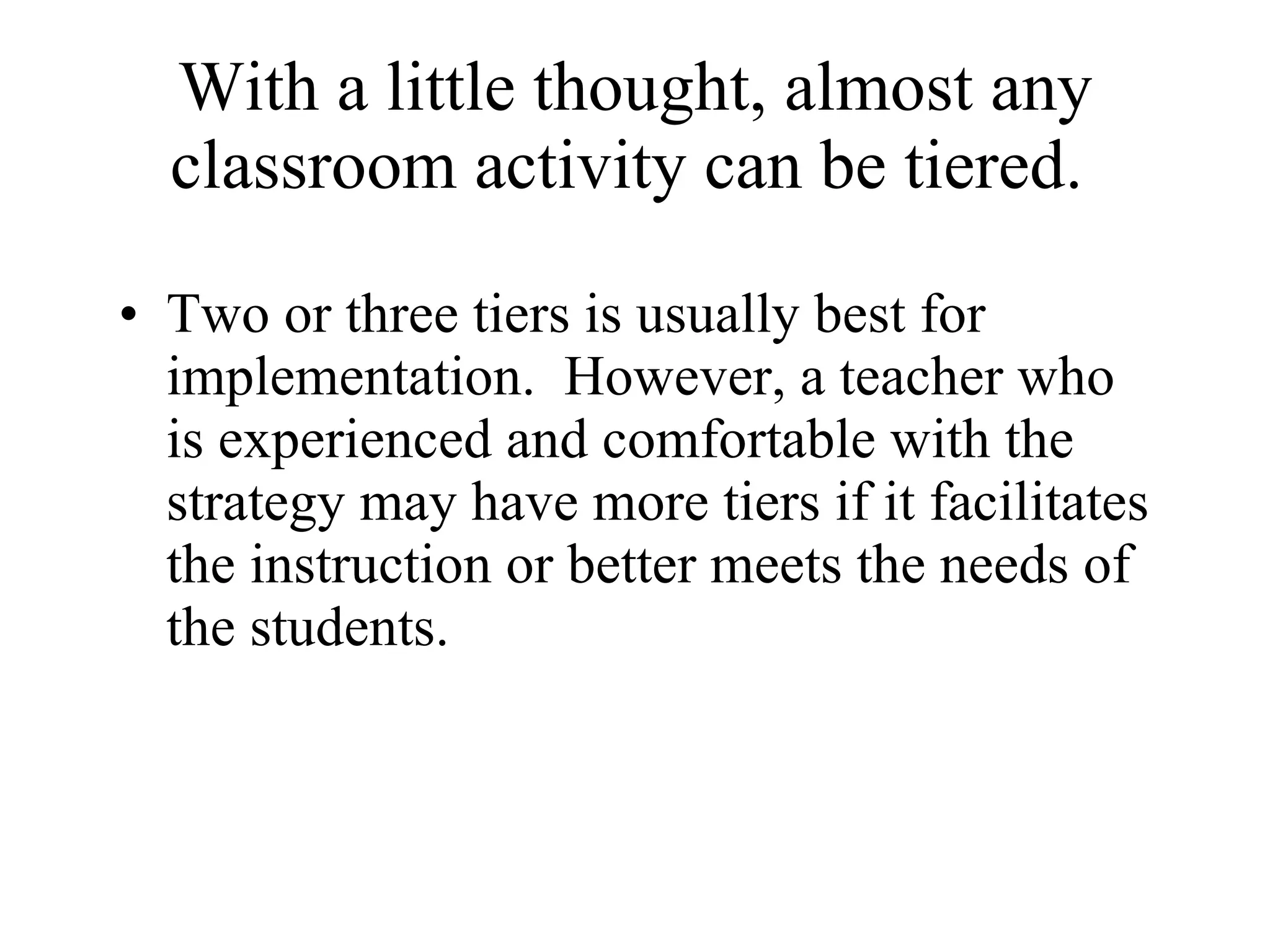 Tiered Instruction | PPT