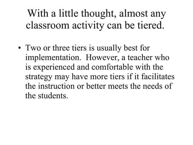 Tiered Instruction | PPT
