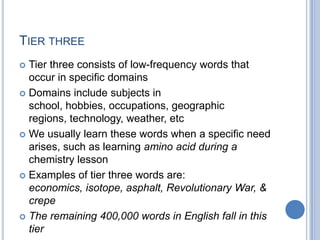 Tiered vocabulary | PPTX
