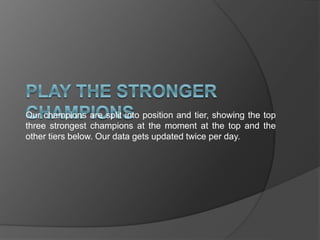 Tier list maker | PPTX | Video Game Genres | Video Gaming