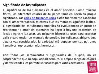 Tierno Detalle | Historia y Significado de los Tulipanes | PPTX