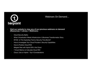 Tierpoint webinar: Multi-vector DDoS attacks: detection and mitigation ...