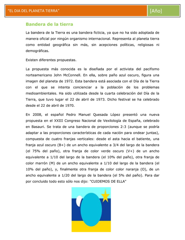 dia del planeta tierra | PDF