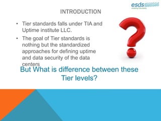 Tier standards in data center, are you sure about their differences? | PPTX