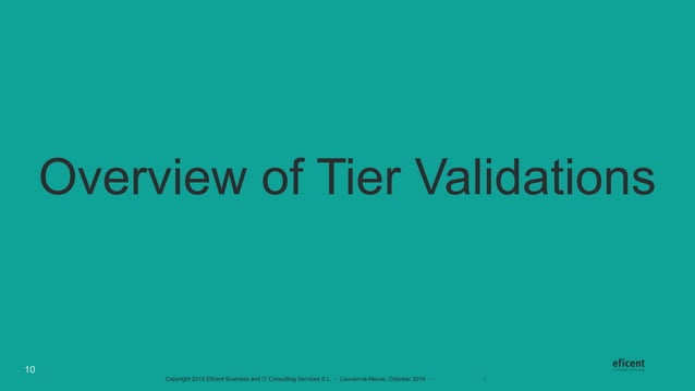 Tier Validation Workflows | PPT