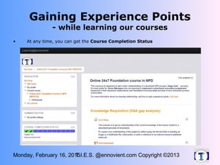 Gaining experience points while studying our courses | PPT | Technology & Computing
