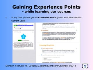 Gaining experience points while studying our courses | PPT