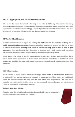 A Perfect Tie Guide | PDF