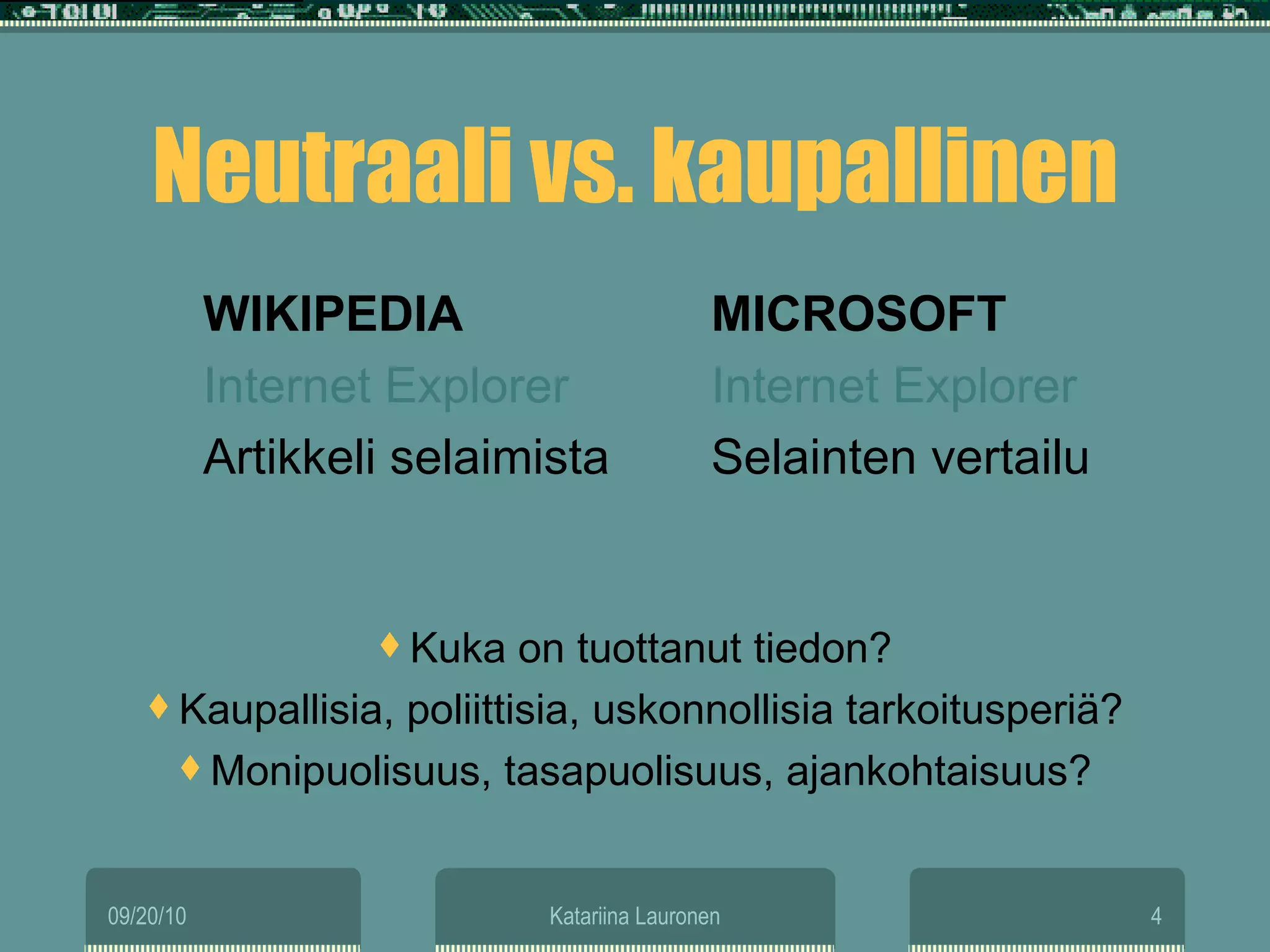 Varia - Tieto- ja tietoliikennetekniikka | PPT