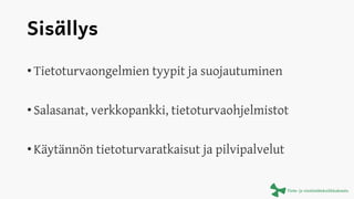 Tietoturva ja Internet (luento) | PPT