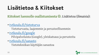 Tietoturva ja Internet (luento) | PPT