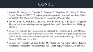 TIETZE SYNDROME: A Rare Disease Chest pain complication .pptx