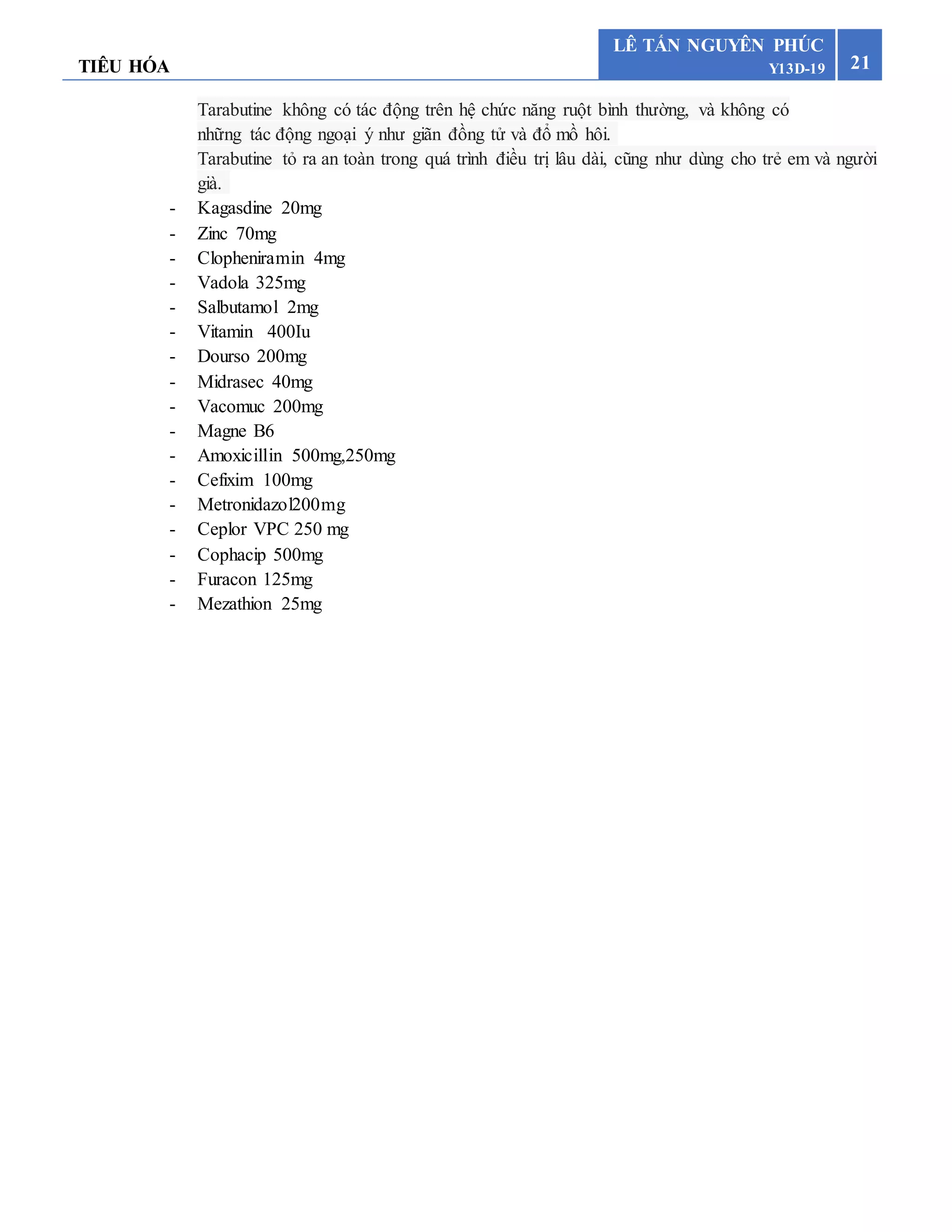Tiêu hóa - Nhi Y4 | DOCX