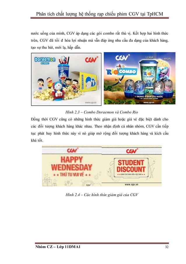 Tiểu luận môn marketing dịch vụ: Phân tích chất lượng hệ thống rạp chiếu phim CGV tại TP.HCM